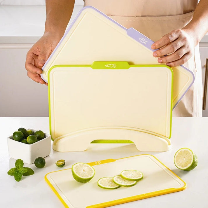 3-Piece Flexible Plastic Cutting Board Set | Extra Thick & Dual-Sided – kitchenkey